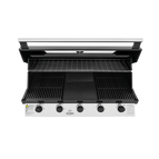 Beef Eater 1200 Series Black Enamel 5 Burner Built In BBQ w/ Cast Iron ...